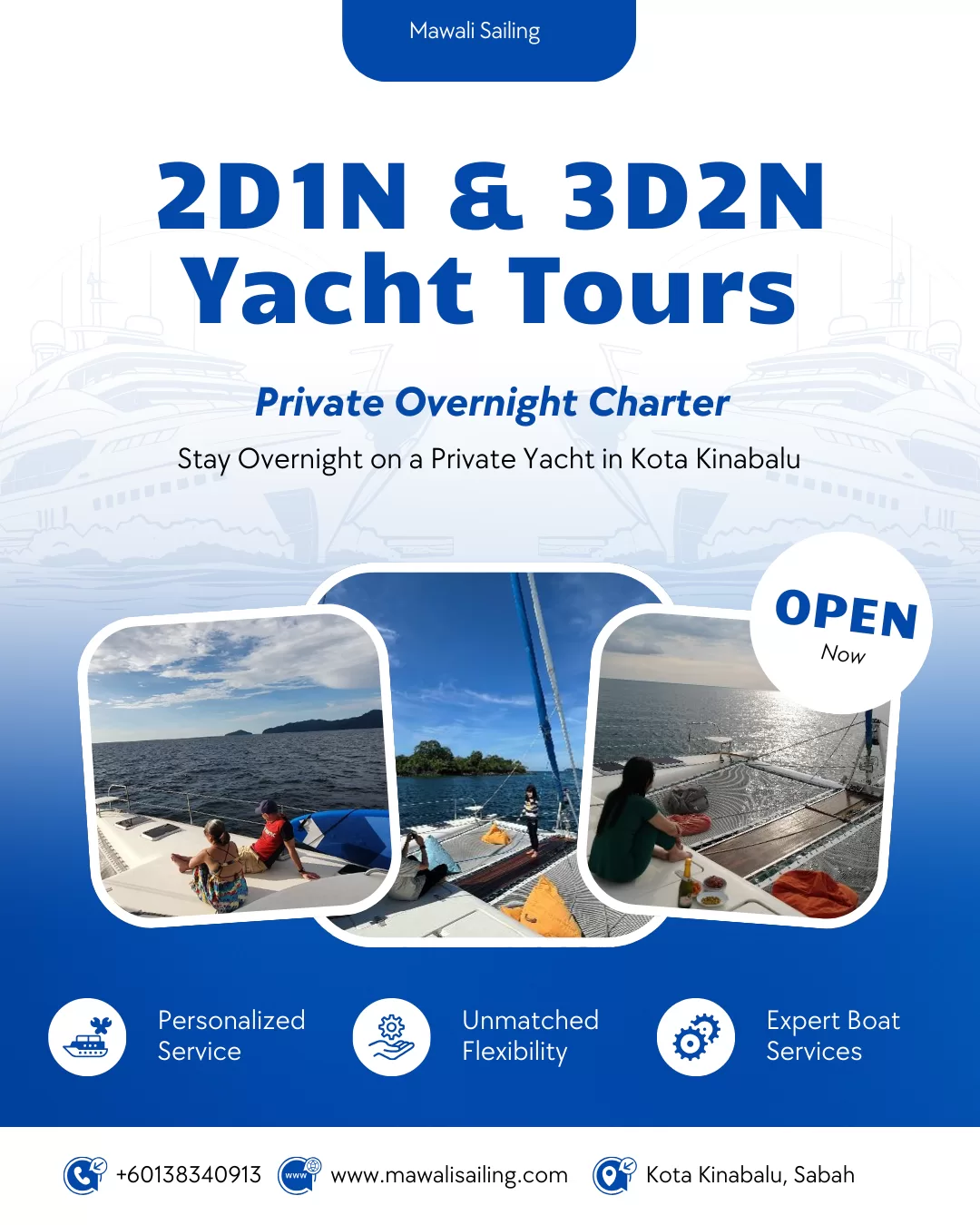 2D1N & 3D2N Yacht Tour Kota Kinabalu | Private Overnight Charter